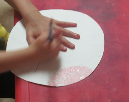 Literacy based art projects: We started with dots