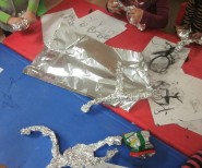 Aluminum foil sculptures