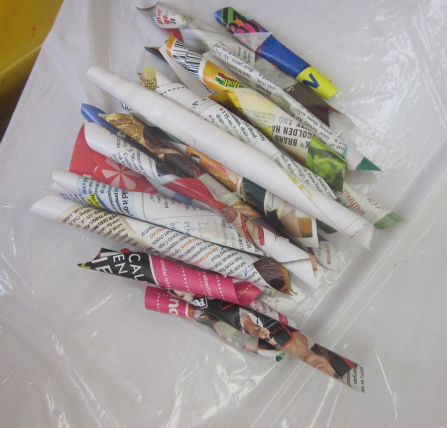 Don’t throw out your old magazines: Make a rolled paper collage