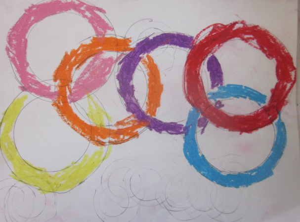 Overlapping circles. Teaches the perspective of objects in front and behind