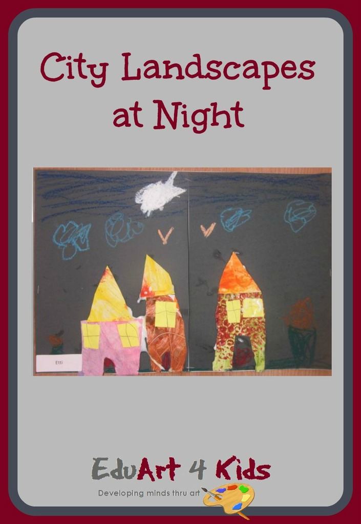 Night landscape collages