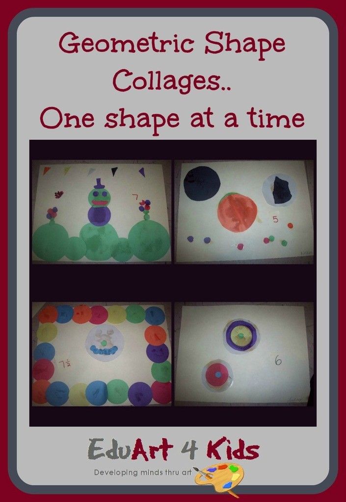 Geometric shape collages: Using different shaped backgrounds