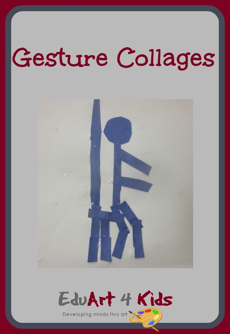 Gesture drawing for kids: Collaging the gestures and then some.. (art ...