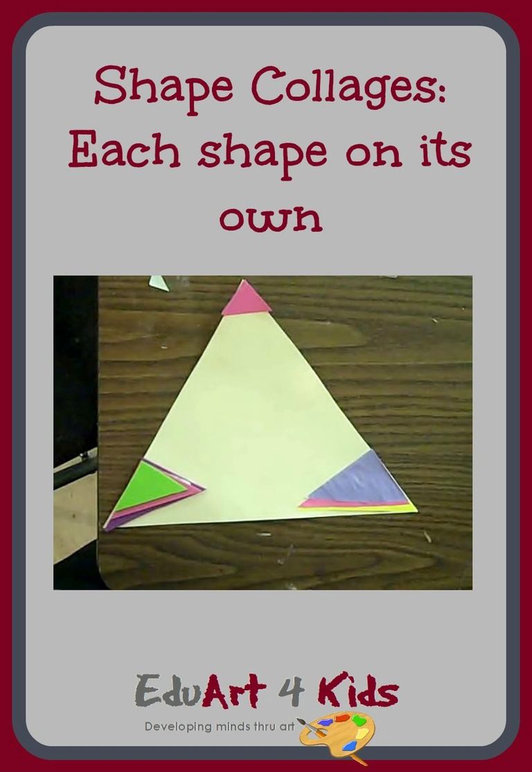 Geometric shape collages: Using different shaped backgrounds