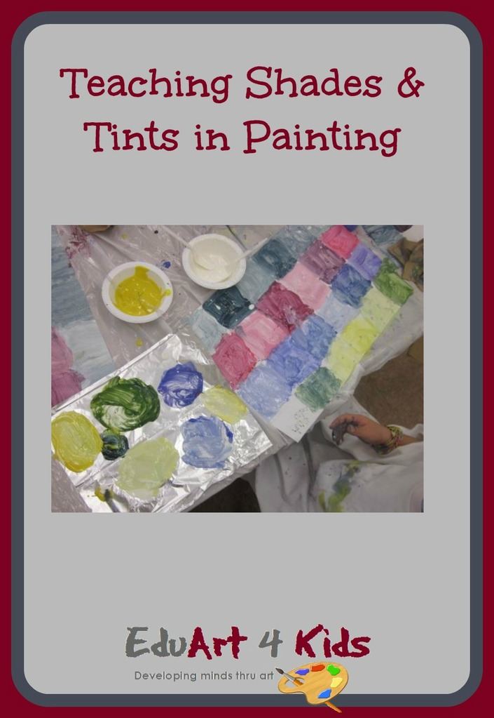 Making shades and tints with kids