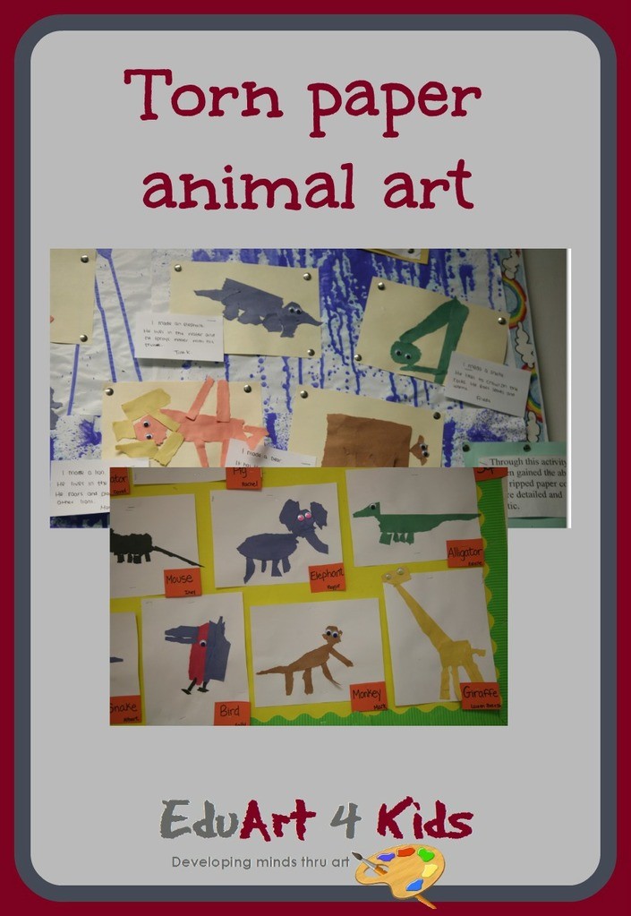 Torn paper animal art: Do it like Eric Carle